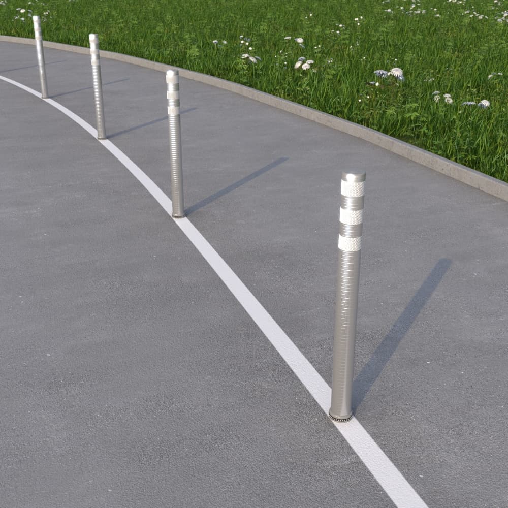 Poller-Absperrpfosten überfahrbar silber | Shop Stangl Emmerich ...